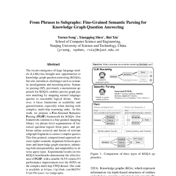 From Phrases to Subgraphs: Fine-Grained Semantic Parsing for Knowledge Graph Question Answering ...