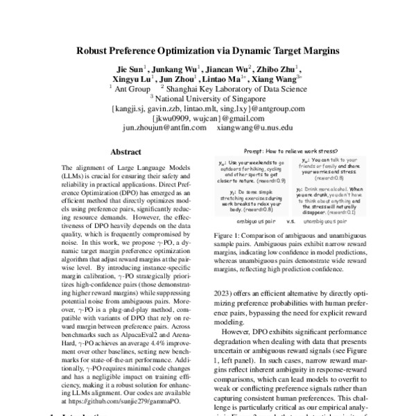 Robust Preference Optimization via Dynamic Target Margins - ACL Anthology