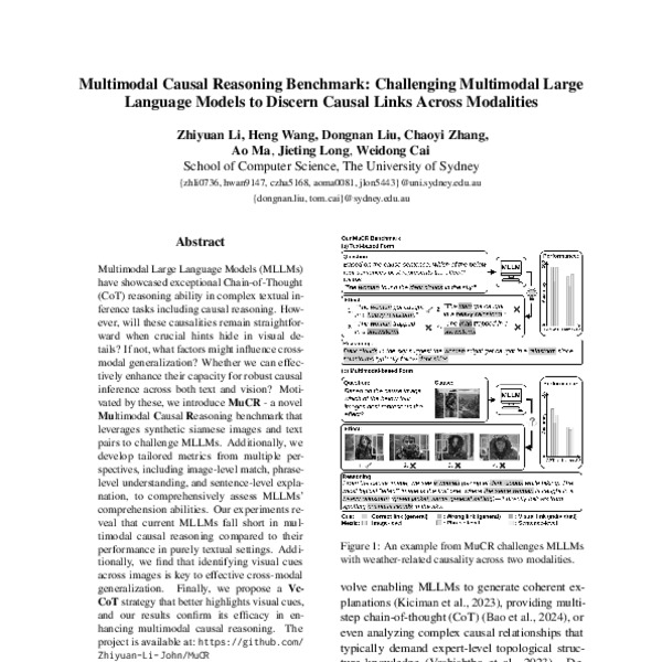 Multimodal Causal Reasoning Benchmark: Challenging Multimodal Large Language Models to Discern ...