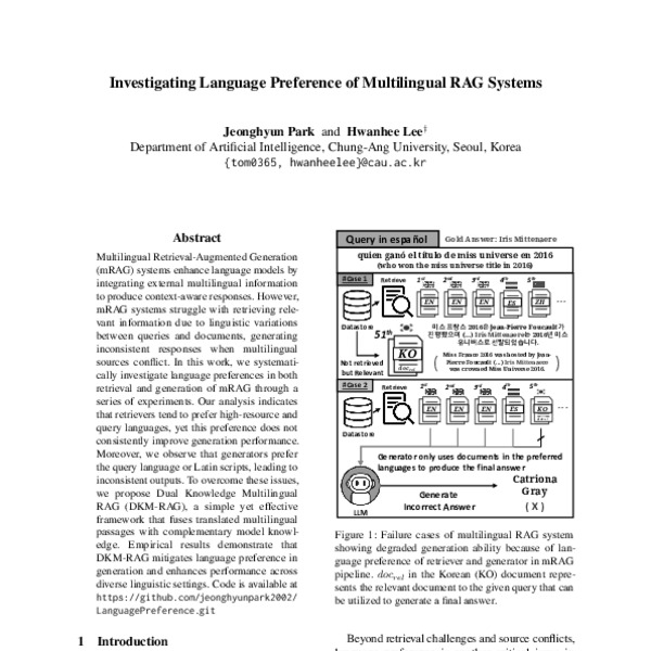 Investigating Language Preference of Multilingual RAG Systems - ACL Anthology