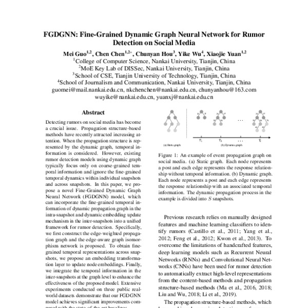 FGDGNN: Fine-Grained Dynamic Graph Neural Network for Rumor Detection on Social Media - ACL ...