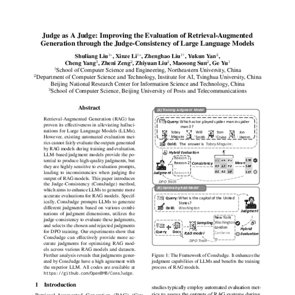 Judge as A Judge: Improving the Evaluation of Retrieval-Augmented Generation through the Judge ...