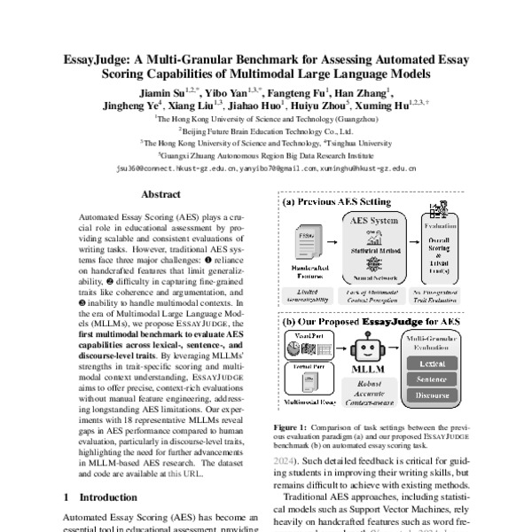 EssayJudge: A Multi-Granular Benchmark for Assessing Automated Essay Scoring Capabilities of ...