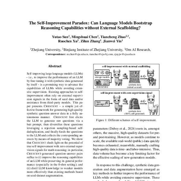 The Self-Improvement Paradox: Can Language Models Bootstrap Reasoning ...