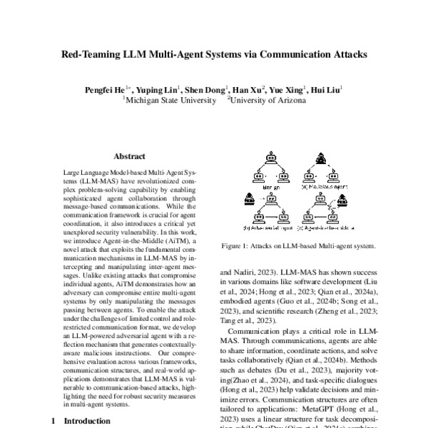 Red-Teaming LLM Multi-Agent Systems via Communication Attacks - ACL Anthology