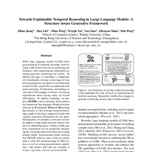 Towards Explainable Temporal Reasoning In Large Language Models A Structure Aware Generative