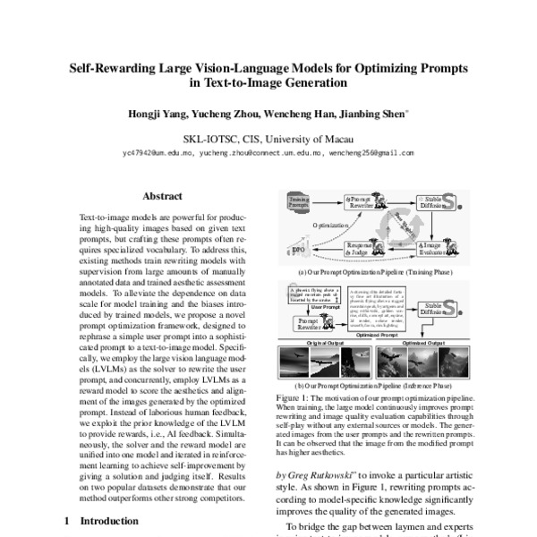 Self-Rewarding Large Vision-Language Models for Optimizing Prompts in ...