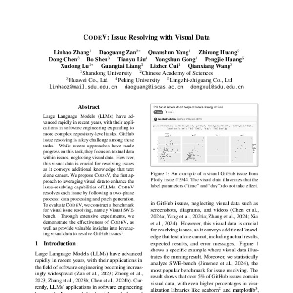 Codev Issue Resolving With Visual Data Acl Anthology