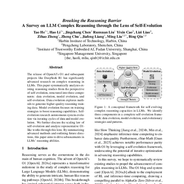 Breaking the Reasoning Barrier A Survey on LLM Complex Reasoning through the Lens of Self ...
