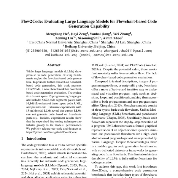 Flow2Code: Evaluating Large Language Models for Flowchart-based Code Generation Capability - ACL ...