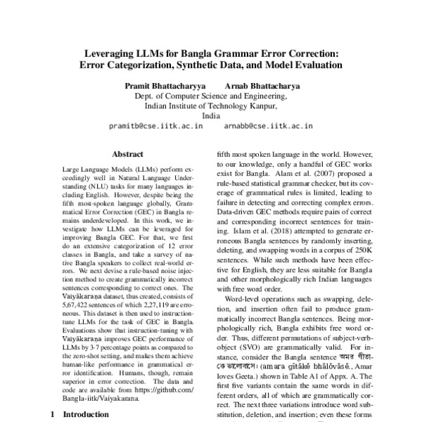 Leveraging LLMs for Bangla Grammar Error Correction: Error Categorization, Synthetic Data, and ...