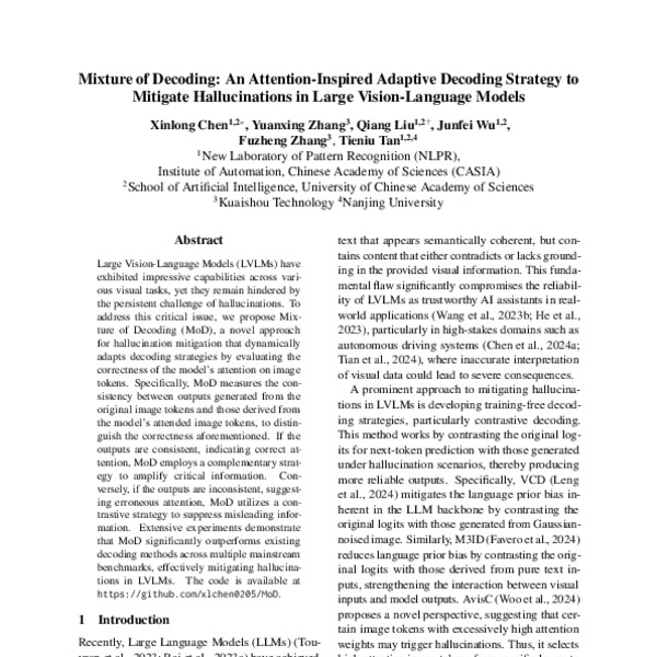 Mixture of Decoding: An Attention-Inspired Adaptive Decoding Strategy to Mitigate Hallucinations ...