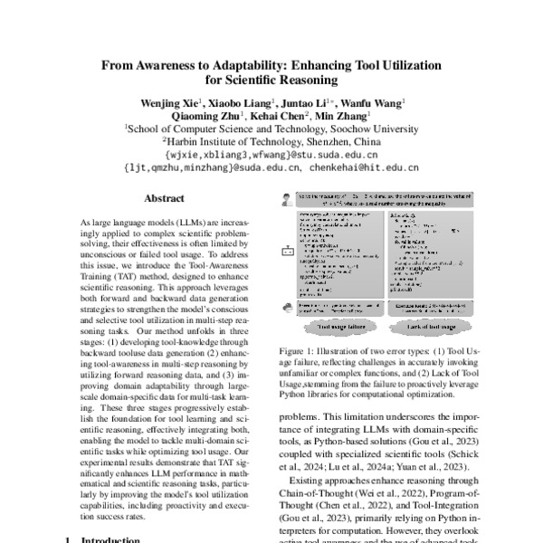 From Awareness to Adaptability: Enhancing Tool Utilization for ...