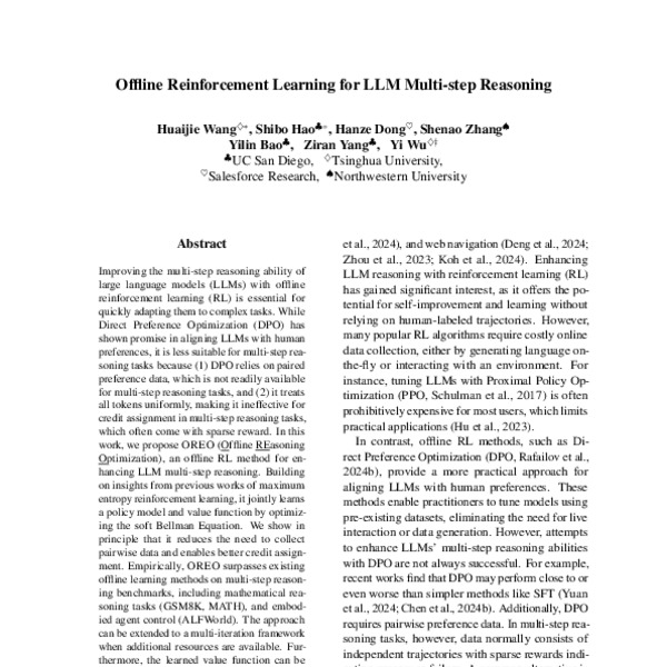 Offline Reinforcement Learning for LLM Multi-step Reasoning - ACL Anthology