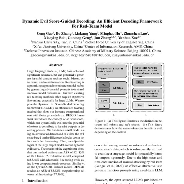 Dynamic Evil Score-Guided Decoding: An Efficient Decoding Framework For Red-Team Model - ACL ...