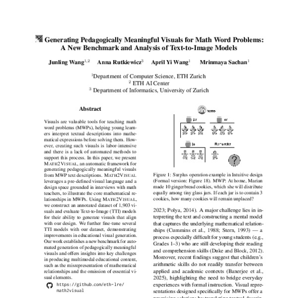 Generating Pedagogically Meaningful Visuals for Math Word Problems: A ...