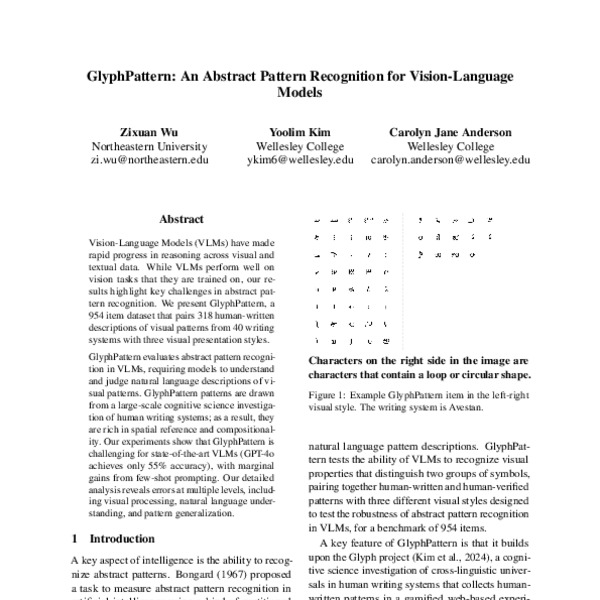 GlyphPattern: An Abstract Pattern Recognition for Vision-Language ...