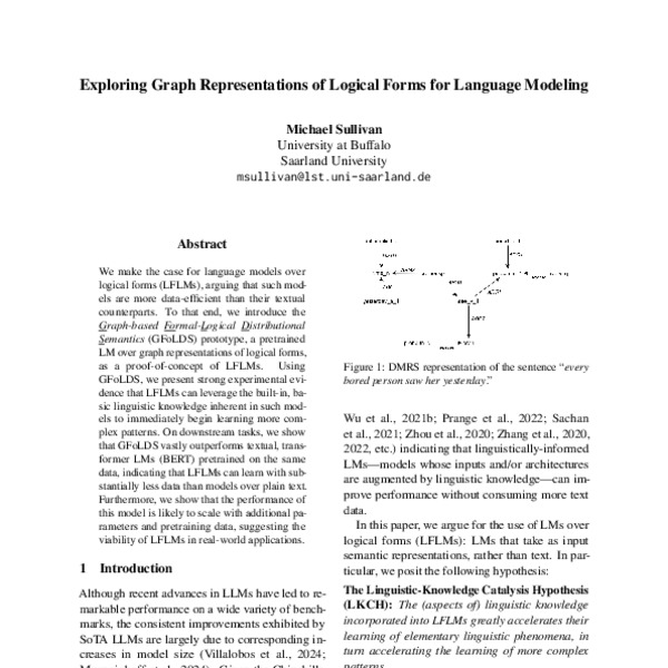 Exploring Graph Representations of Logical Forms for Language Modeling ...