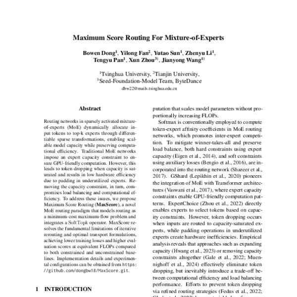 Maximum Score Routing For Mixture-of-Experts - ACL Anthology