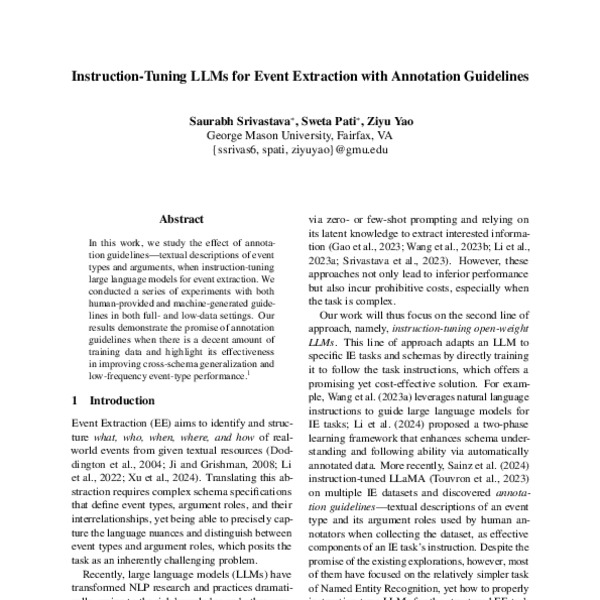 Instruction-Tuning LLMs for Event Extraction with Annotation Guidelines - ACL Anthology