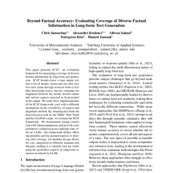 Beyond Factual Accuracy: Evaluating Coverage of Diverse Factual ...