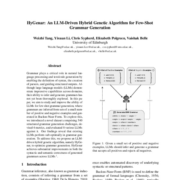 HyGenar: An LLM-Driven Hybrid Genetic Algorithm for Few-Shot Grammar ...