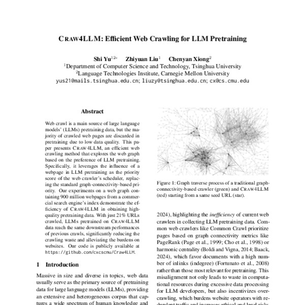 Craw4LLM: Efficient Web Crawling for LLM Pretraining - ACL Anthology