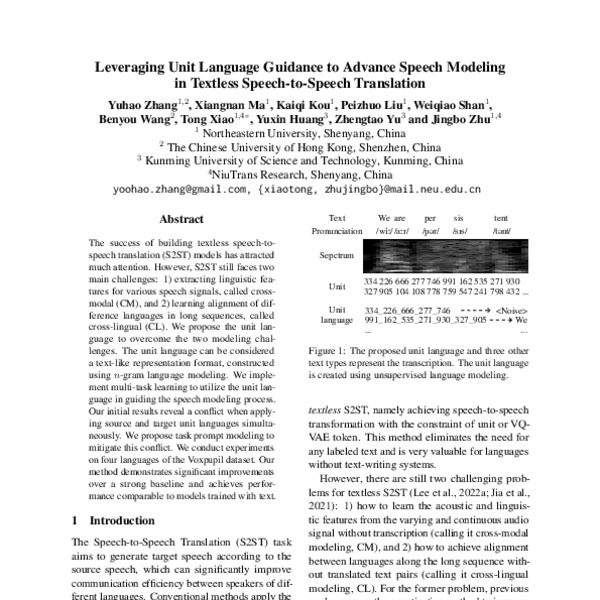 Leveraging Unit Language Guidance to Advance Speech Modeling in ...