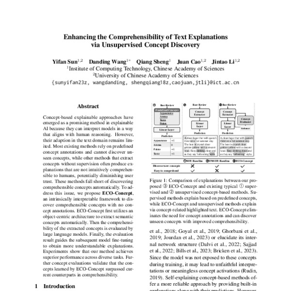 Enhancing the Comprehensibility of Text Explanations via Unsupervised ...