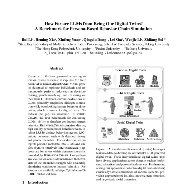 How Far are LLMs from Being Our Digital Twins? A Benchmark for Persona ...