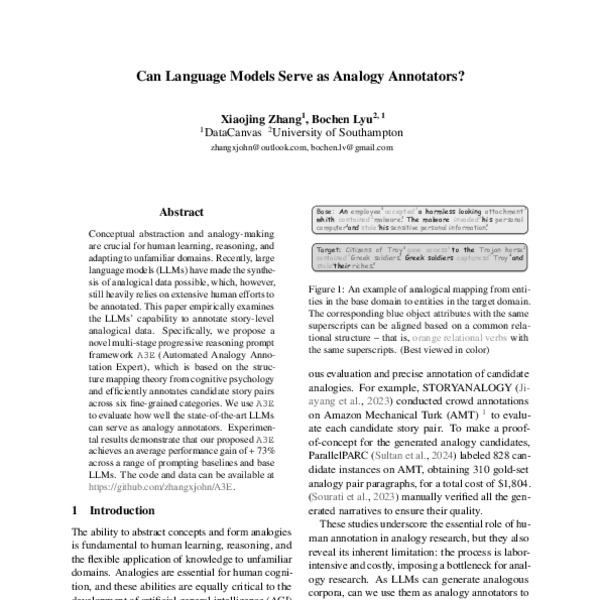 Can Language Models Serve as Analogy Annotators? - ACL Anthology