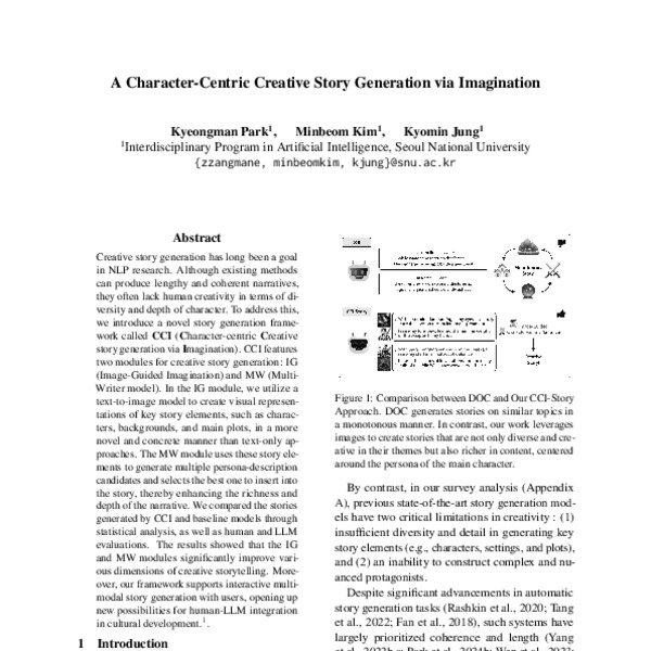 A Character-Centric Creative Story Generation via Imagination - ACL Anthology