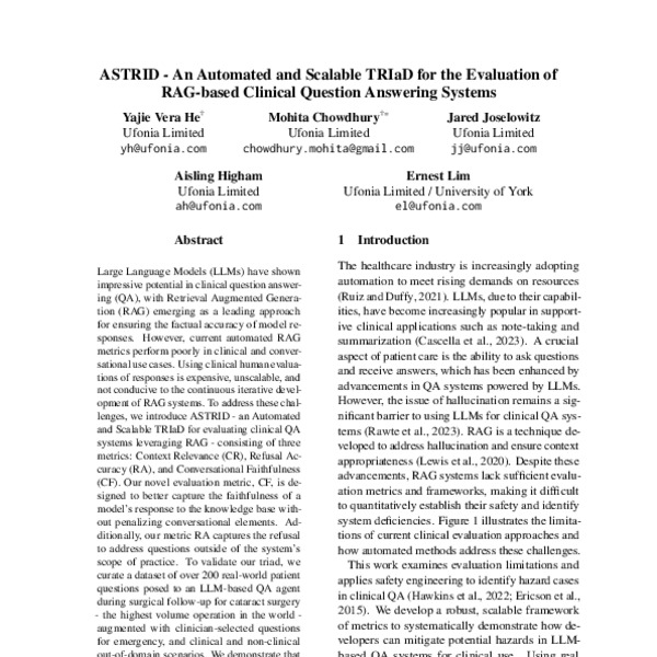 ASTRID - An Automated and Scalable TRIaD for the Evaluation of RAG ...