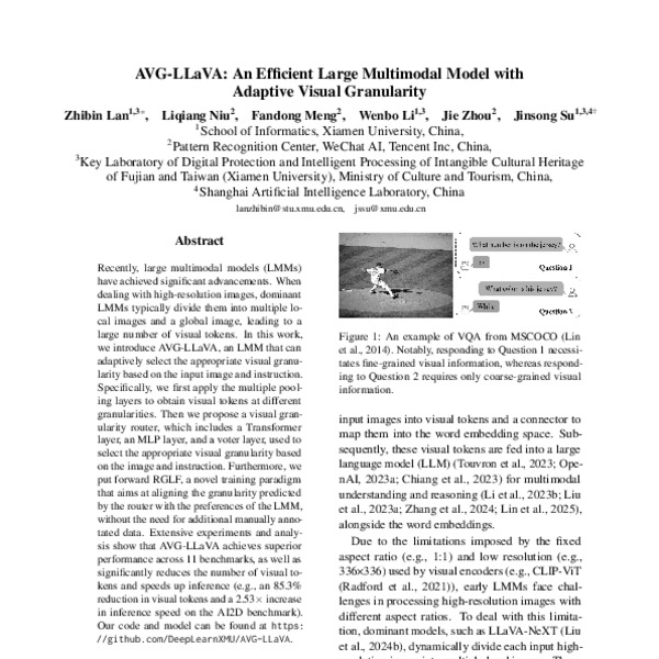 AVG-LLaVA: An Efficient Large Multimodal Model with Adaptive Visual ...