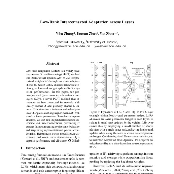 Low-Rank Interconnected Adaptation across Layers - ACL Anthology