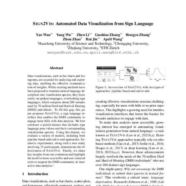 Sign2Vis: Automated Data Visualization from Sign Language - ACL Anthology