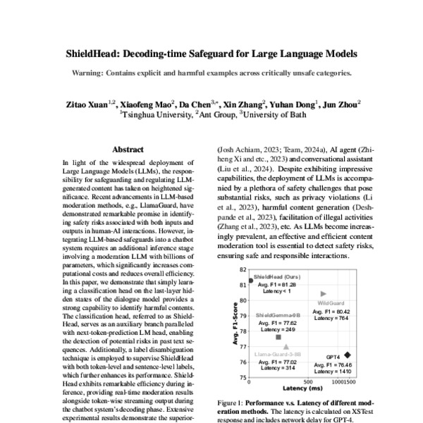 ShieldHead: Decoding-time Safeguard for Large Language Models - ACL Anthology