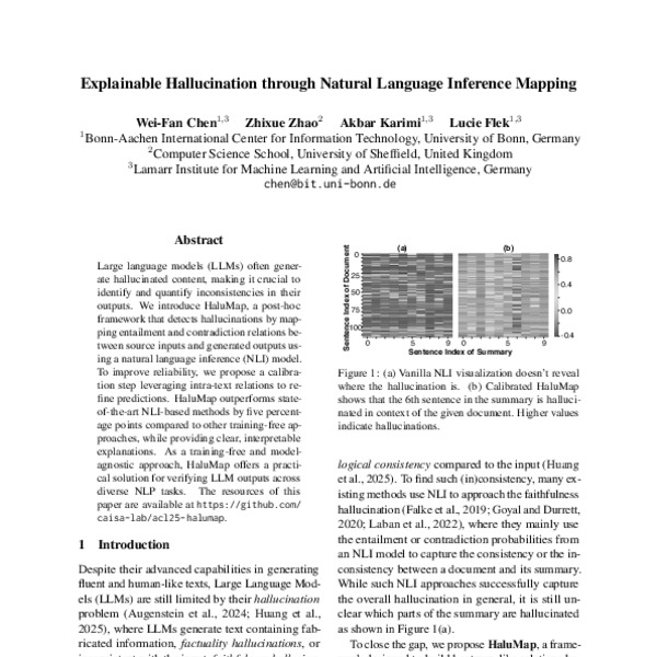 Explainable Hallucination through Natural Language Inference Mapping - ACL Anthology