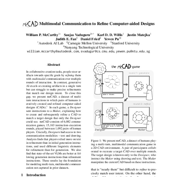 mrCAD: Multimodal Communication to Refine Computer-aided Designs - ACL ...
