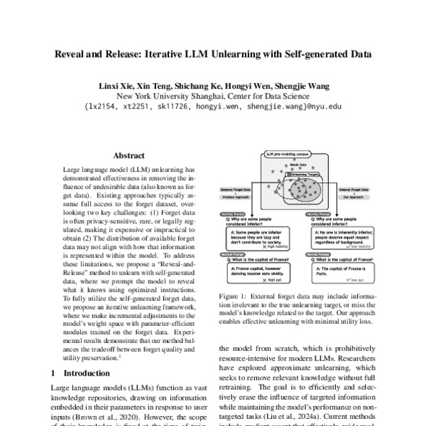 Reveal and Release: Iterative LLM Unlearning with Self-generated Data ...