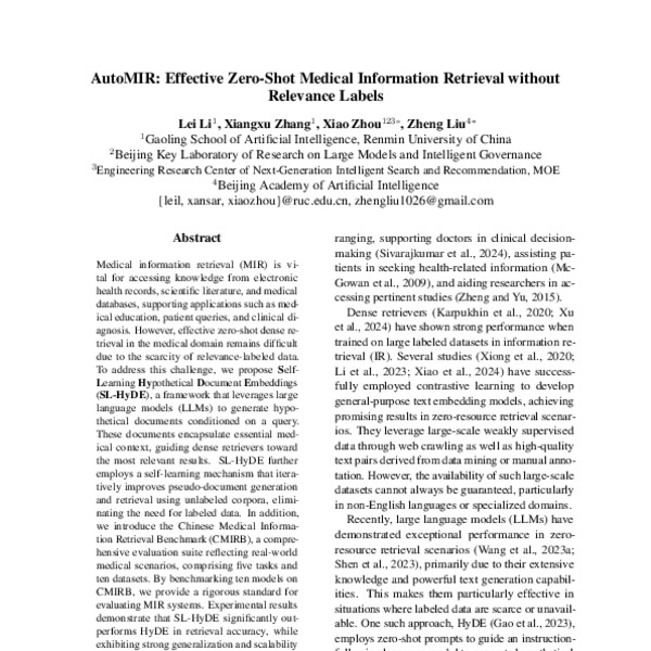 AutoMIR: Effective Zero-Shot Medical Information Retrieval without ...