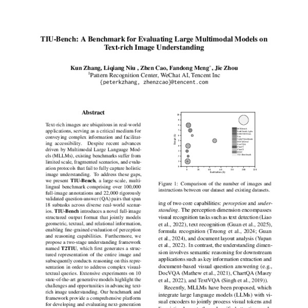TIU-Bench: A Benchmark for Evaluating Large Multimodal Models on Text ...