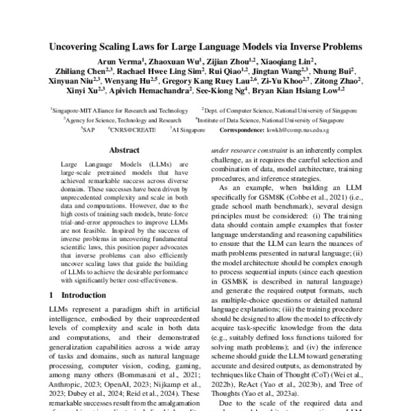 Uncovering Scaling Laws for Large Language Models via Inverse Problems - ACL Anthology