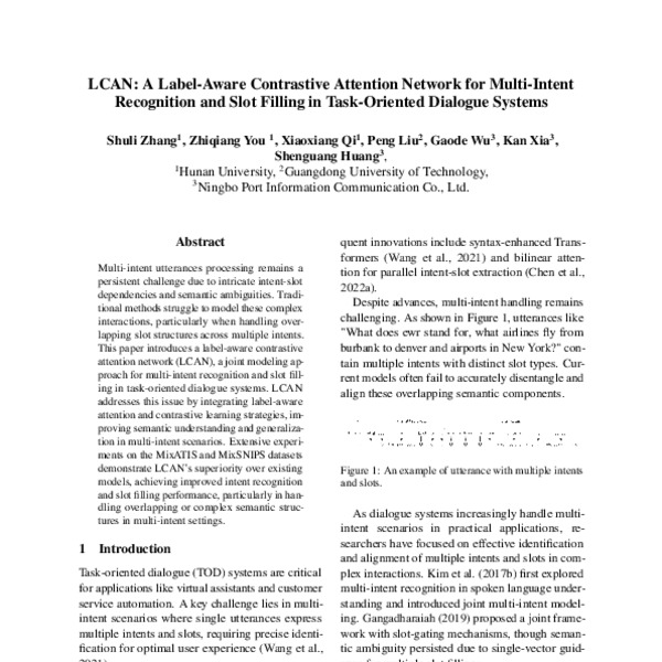 LCAN: A Label-Aware Contrastive Attention Network for Multi-Intent ...