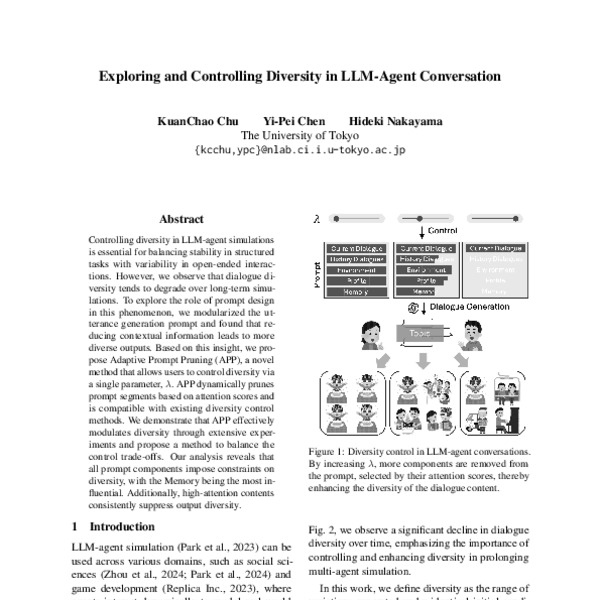 Exploring and Controlling Diversity in LLM-Agent Conversation - ACL ...