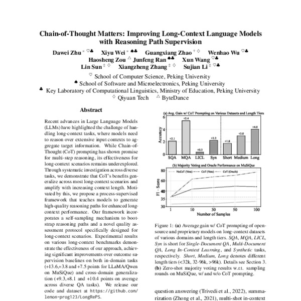 Chain-of-Thought Matters: Improving Long-Context Language Models with ...