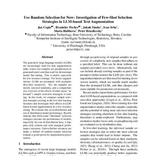 Use Random Selection for Now: Investigation of Few-Shot Selection ...