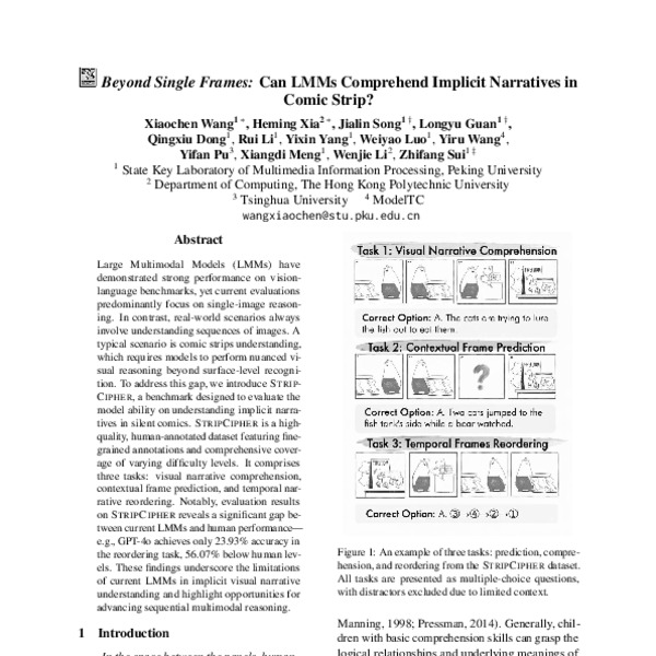 Beyond Single Frames: Can LMMs Comprehend Implicit Narratives in Comic ...