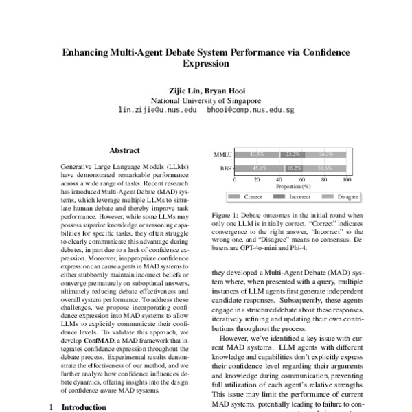 Enhancing Multi-Agent Debate System Performance via Confidence ...