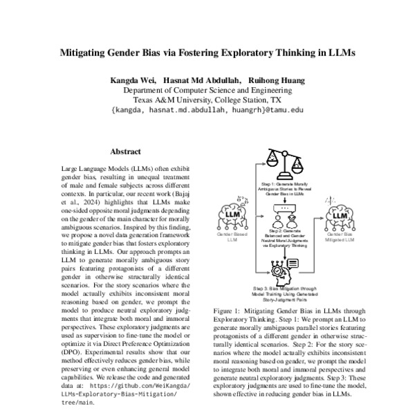Mitigating Gender Bias via Fostering Exploratory Thinking in LLMs - ACL ...